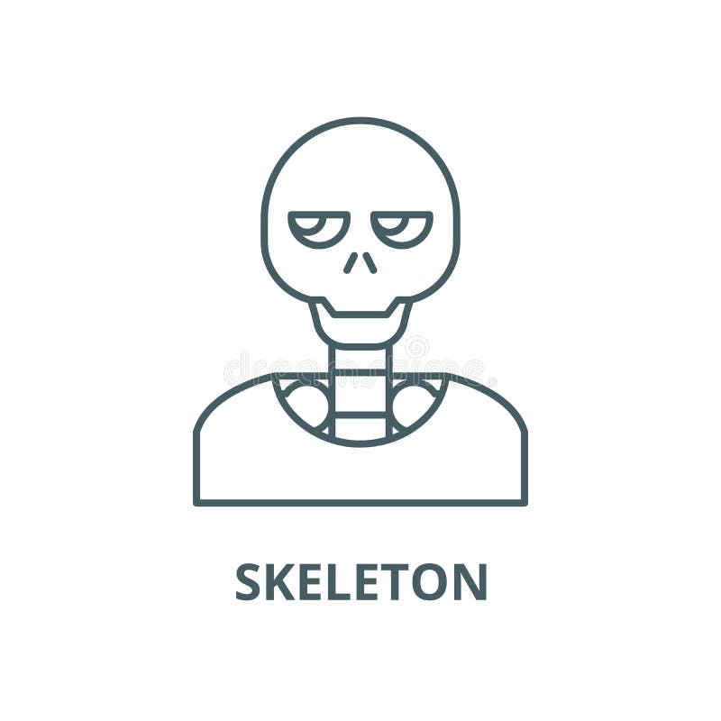 Skeleton Vector Line Icon, Linear Concept, Outline Sign, Symbol Stock ...