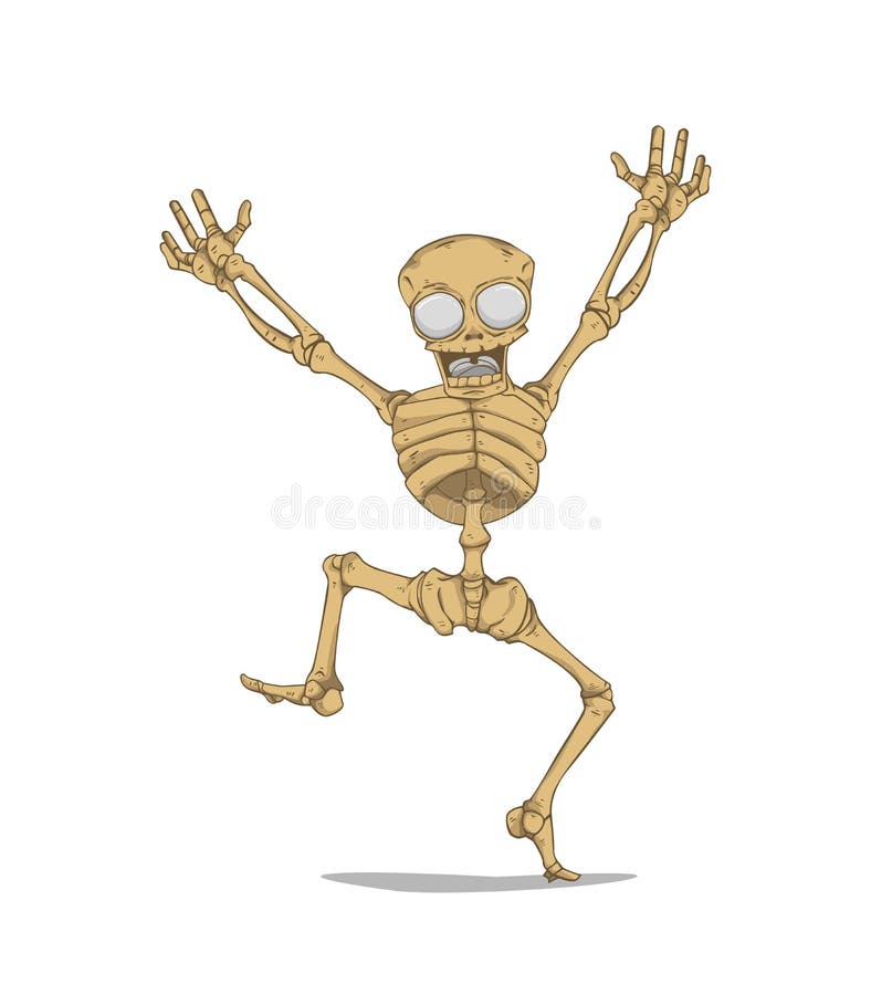 Skeleton Vector. Monster in Halloween Night Stock Vector - Illustration ...