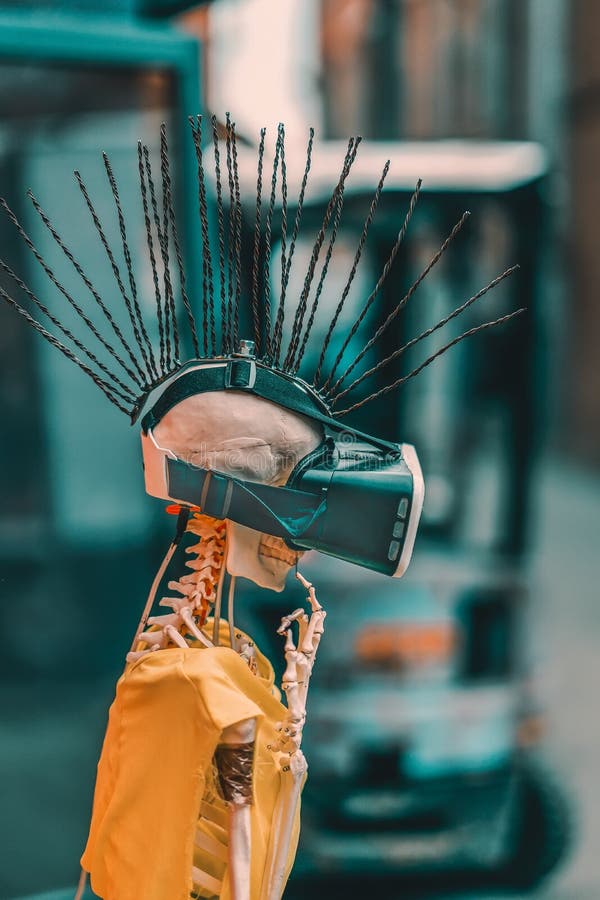 Skeleton in Virtual Reality Gaming Glasses, Technology and Computer ...