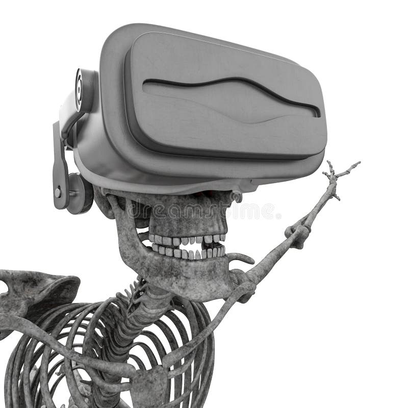 Skeleton with Vr Id Profile Stock Illustration - Illustration of chest ...