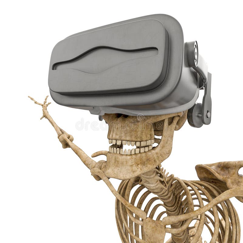 Skeleton with Vr Id Profile Stock Illustration - Illustration of death ...