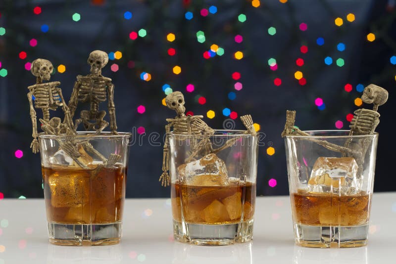 Skeleton with a Whisky stock photo. Image of dipsomania - 21447962