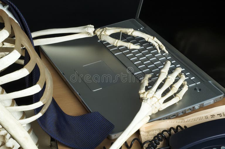 523 Skeleton Working Computer Stock Photos - Free & Royalty-Free Stock ...