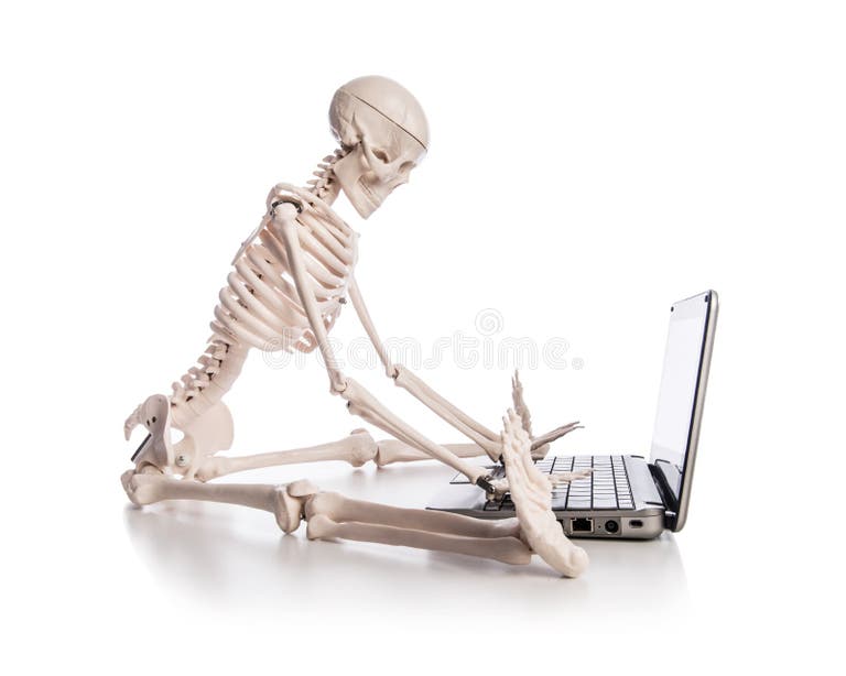 Skeleton working stock image. Image of bones, exhausted - 30095275