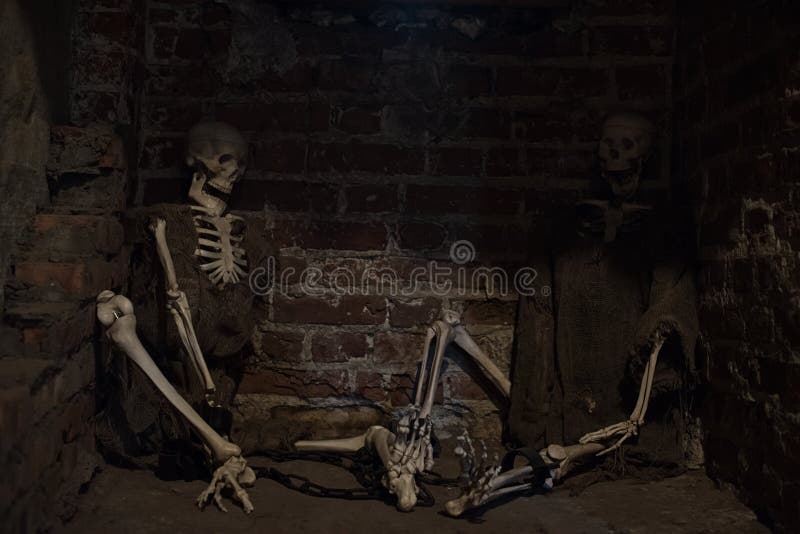 Skeletten in gevangenis stock afbeelding. Image of gevangenis - 73220971