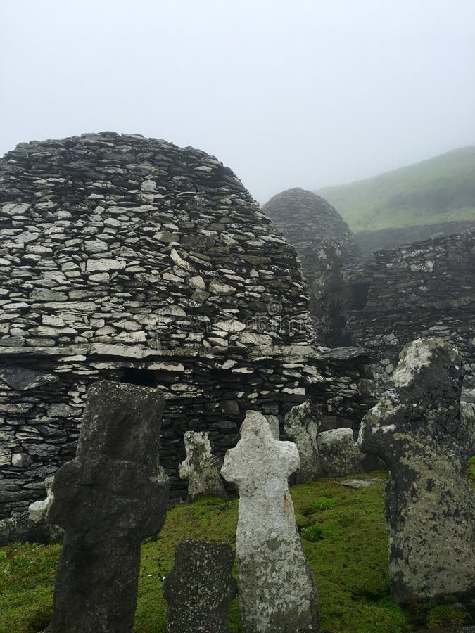 Skellig Skellig Michael Felsen, Irland Stockbild - Bild von religion ...