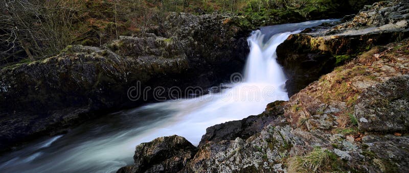 Skelwith Force stock photo. Image of river, fall, footbridge - 49805944