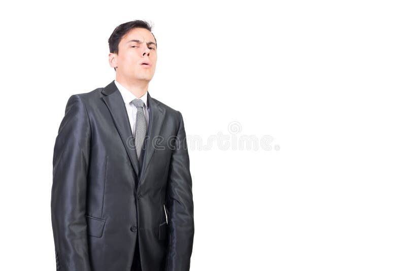 Skeptical Man in Formal Suit in Studio Stock Image - Image of studio ...