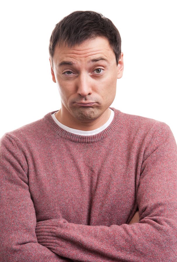 Skeptical man stock photo. Image of male, thinking, cares - 49780618