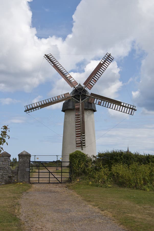 Windmill at Skerries in Ireland Stock Image - Image of locations, world ...