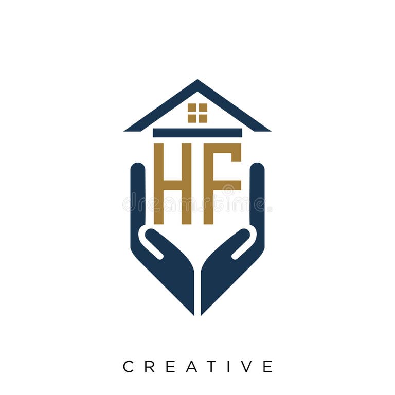 HF Hand HOME Logo Design Vector Stock Vector - Illustration of banner ...