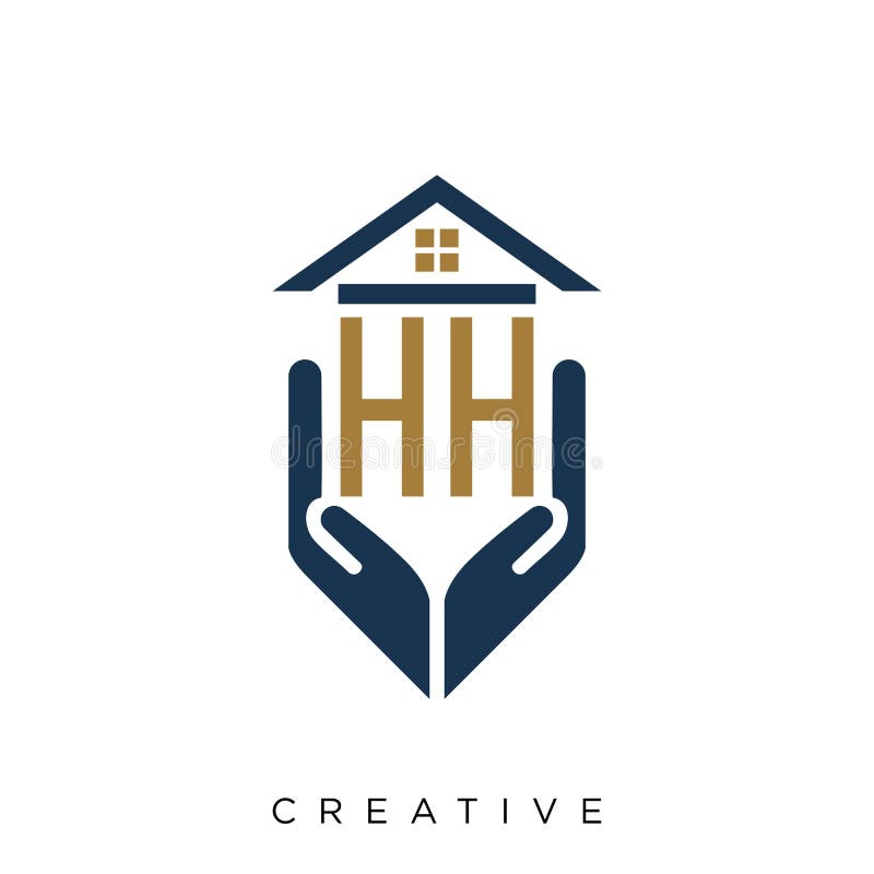HH Hand HOME Logo Design Vector Stock Vector - Illustration of family ...