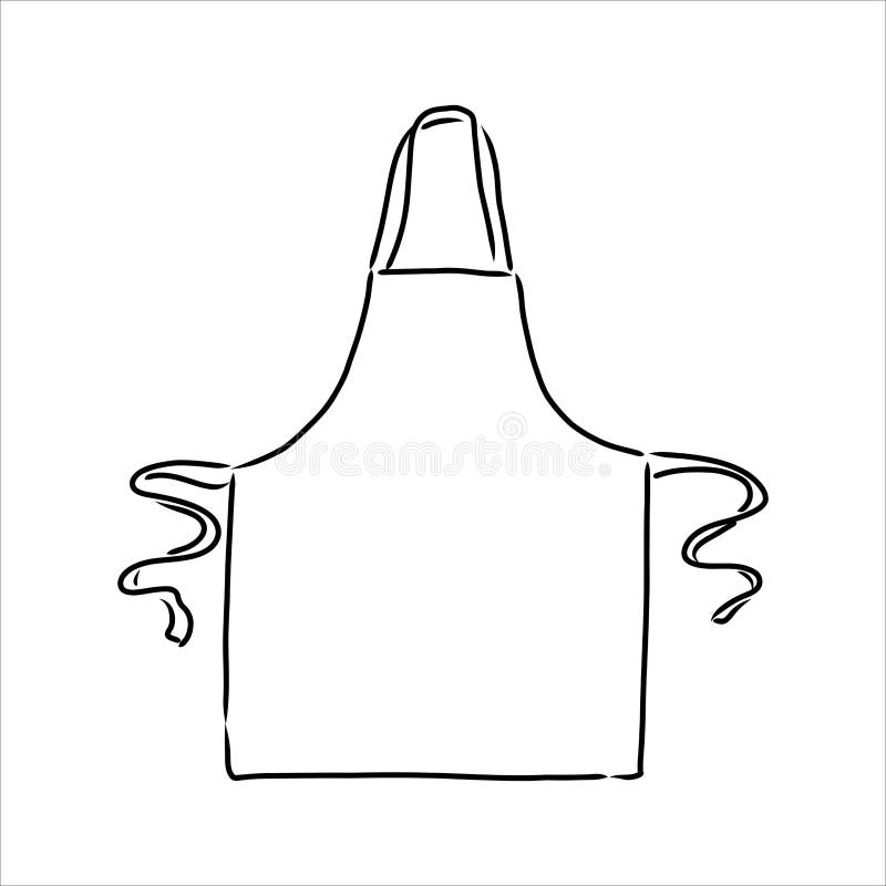 Sketch Apron. Vector Illustration Isolated Kitchen Apron Vector Stock ...