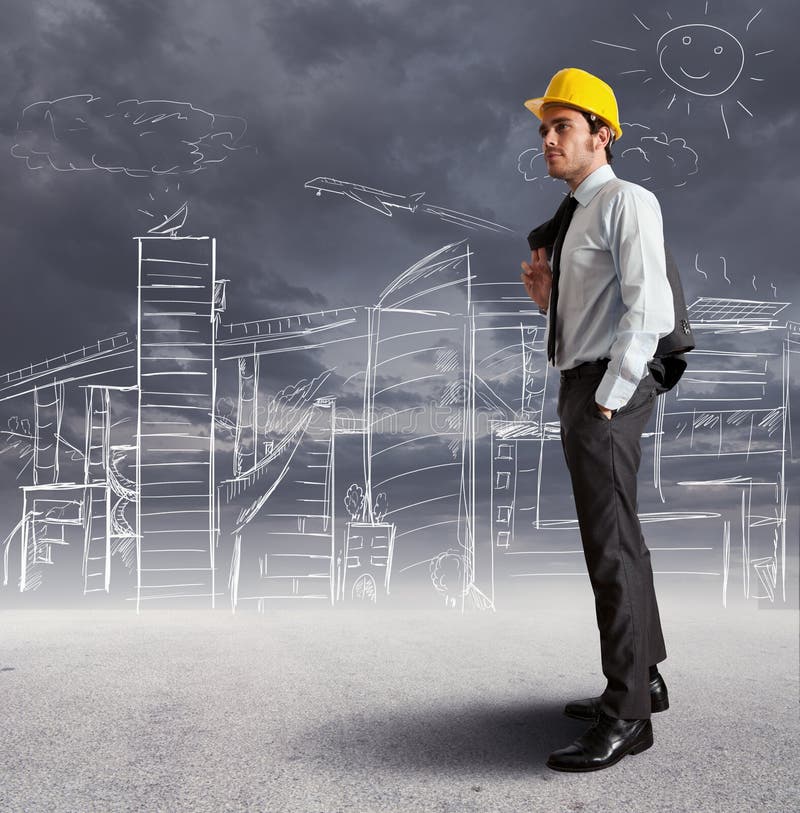 Sketch Of An Architect Royalty Free Stock Image - Image: 27080456 Sketch Of An Architect Royalty Free Stock Image - Image: 27080456