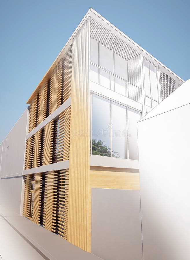 Sketch Architecture Design of Inset House ,3dwire Frame Render Building ...