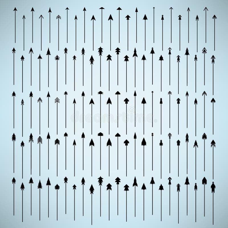 Sketch arrow set stock illustration. Illustration of pointer - 43096115