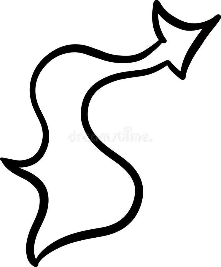 Sketch Arrow Simple Vector Illustration Stock Vector - Illustration of ...