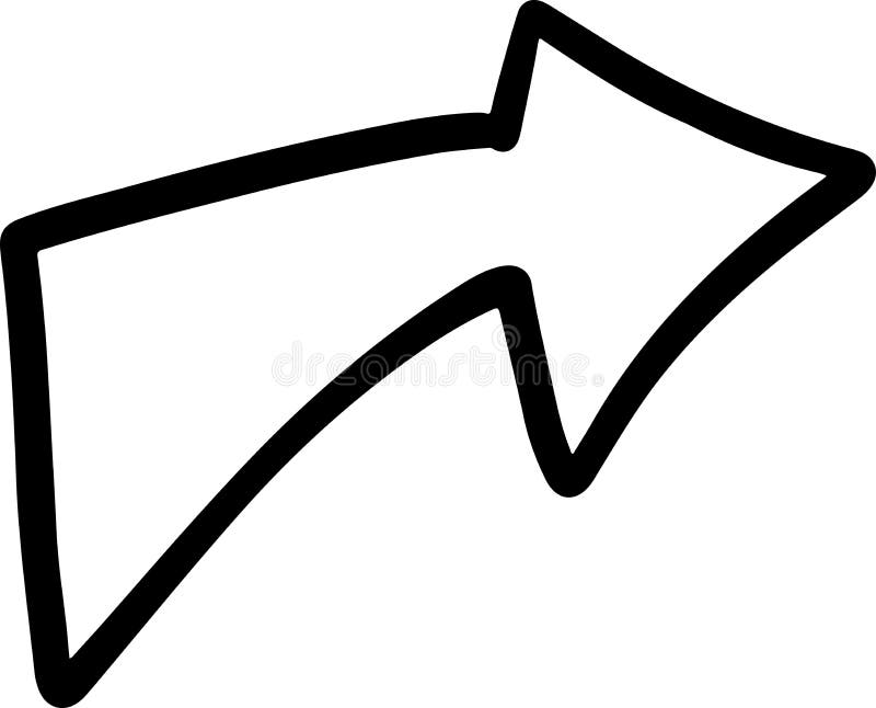 Sketch Arrow Simple Vector Illustration Stock Illustration ...