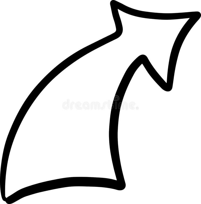 Sketch Arrow Simple Vector Illustration Stock Illustration ...