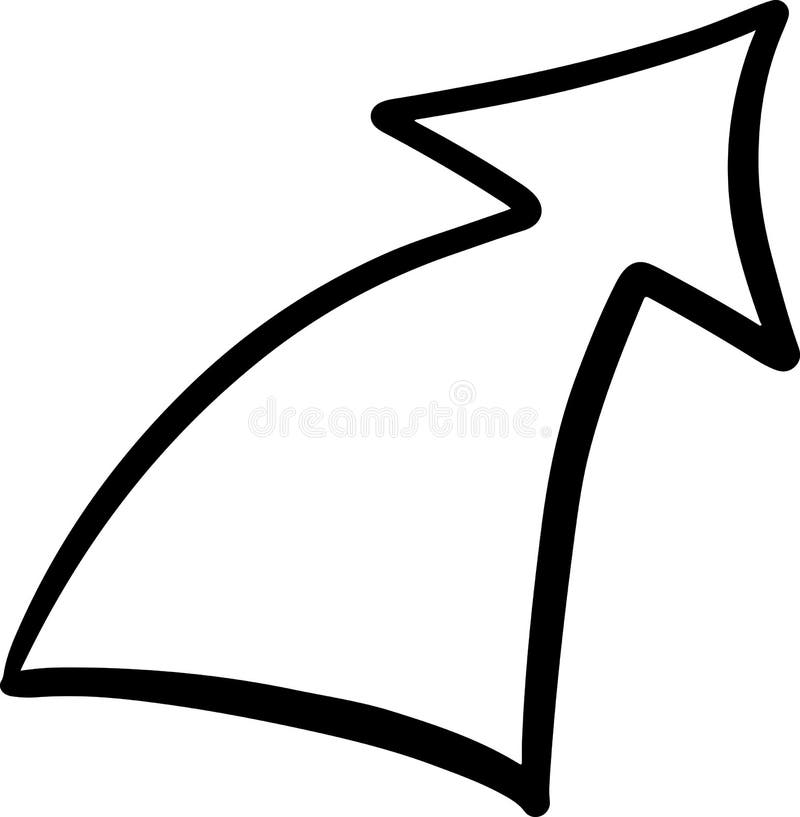 Sketch Arrow Simple Vector Illustration Stock Vector - Illustration of ...