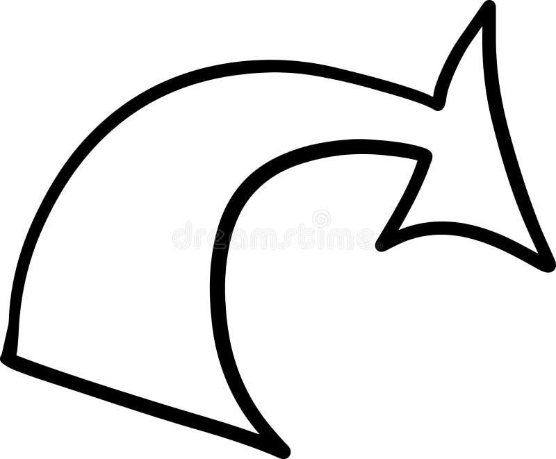 Sketch Arrow Simple Vector Illustration Stock Vector - Illustration of ...