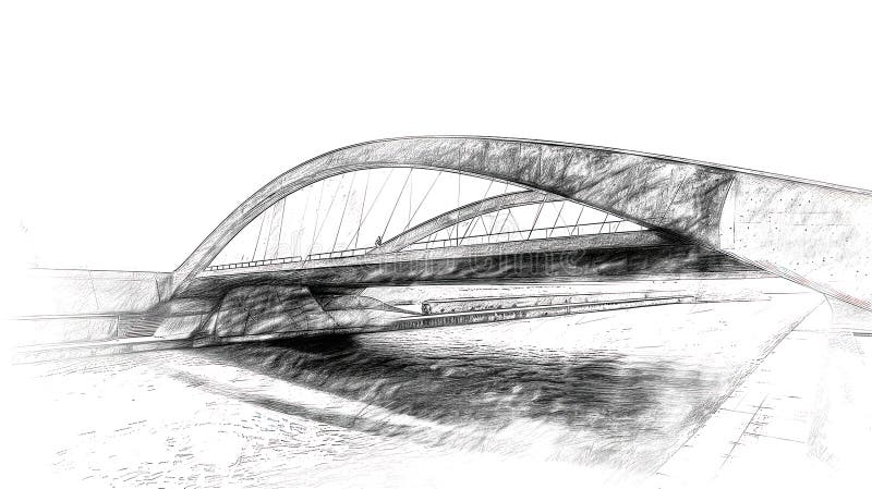 Arched Bridge Drawing Stock Illustrations – 41 Arched Bridge Drawing ...