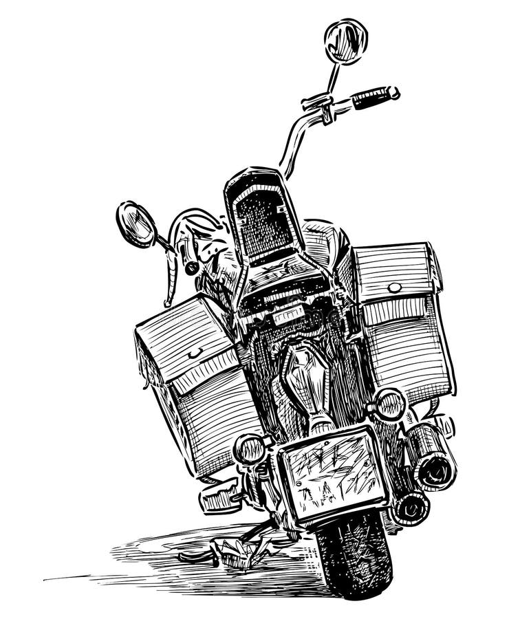 Motorcycle Back View Stock Illustrations – 353 Motorcycle Back View ...