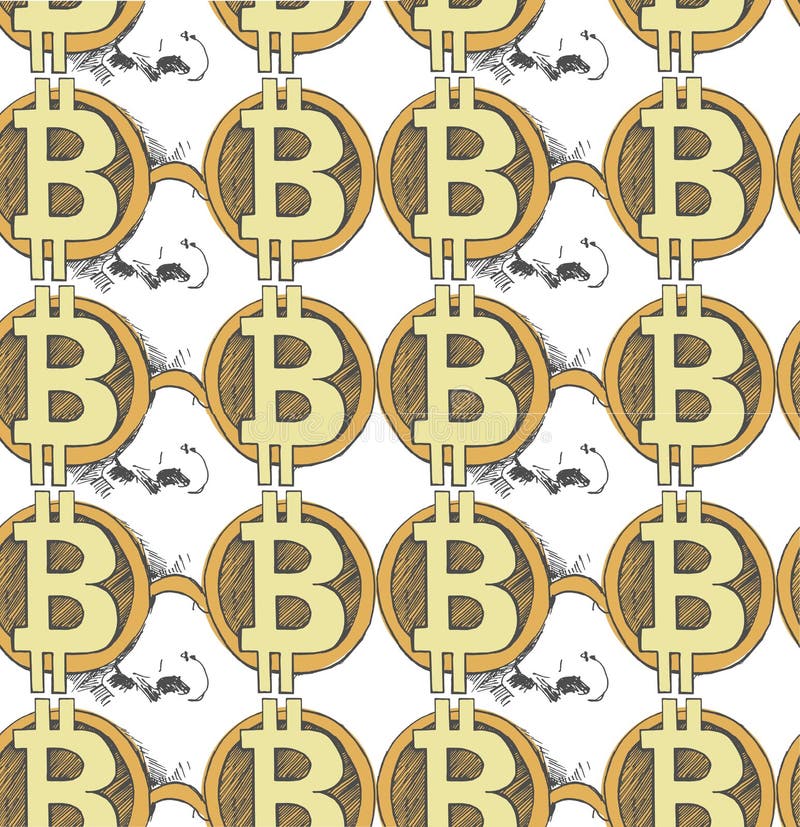 Bitcoin Digital Currency Value Sketch Stock Vector - Illustration of ...