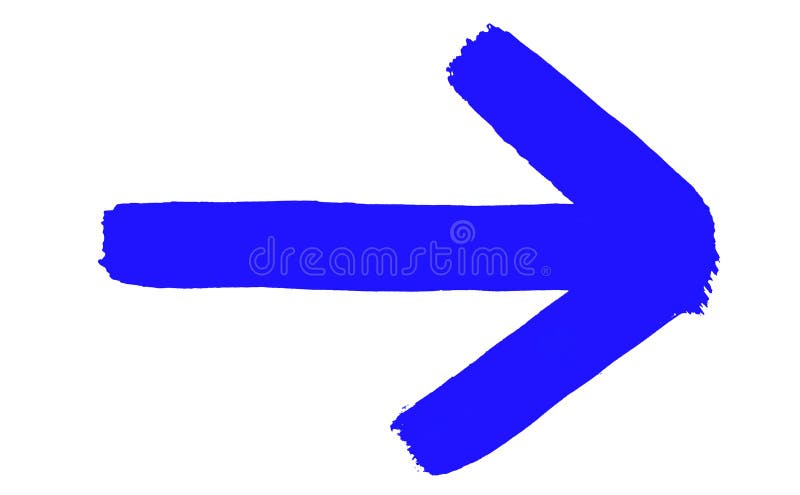 Sketch of Blue Arrow Showing Direction Stock Illustration ...