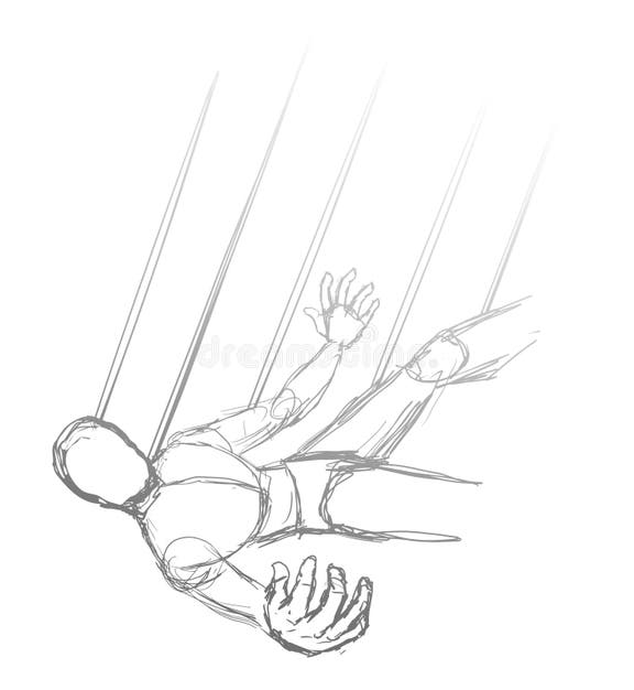 Sketch body falling stock vector. Illustration of careful - 298422759