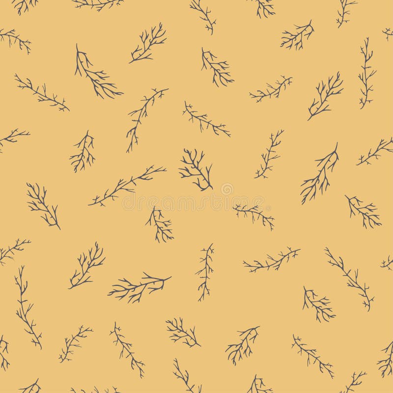 Sketch Branches Pattern for Wallpaper Design. Stock Vector ...