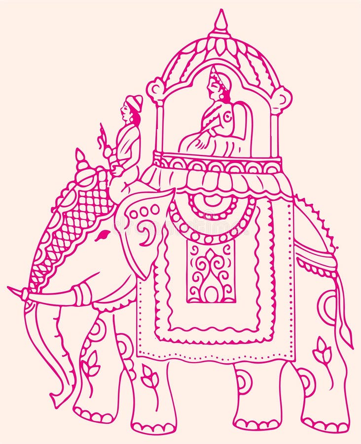 Sketch of Ambari or Howdah Mounted on the Leading Elephant during the ...