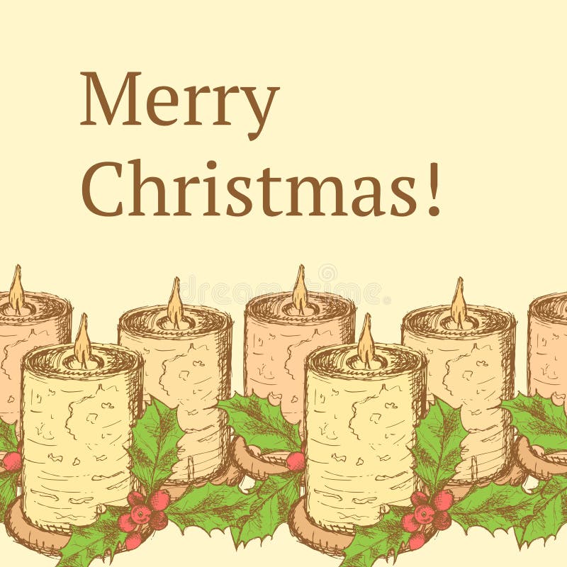 Ink Sketch of Candle Clock. Stock Vector - Illustration of timer ...