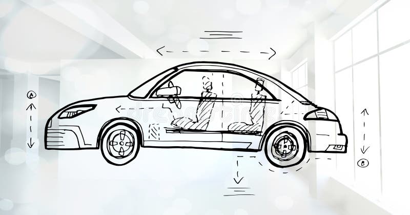 Sketch of car hand drawing stock photo. Image of development - 118854550