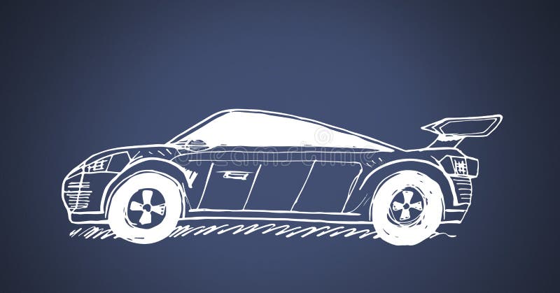 Sketch of car hand drawing stock photo. Image of outline - 118854708