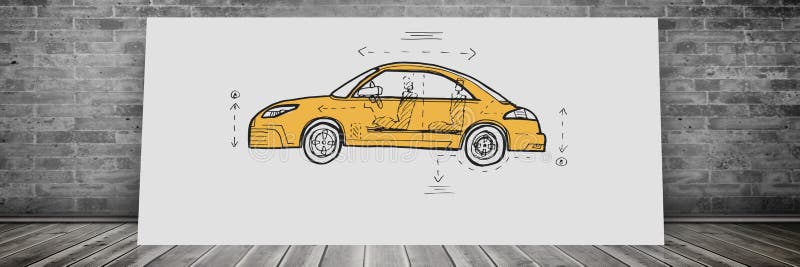 Sketch of Cars Hand Drawing on Board in Room Stock Photo - Image of ...