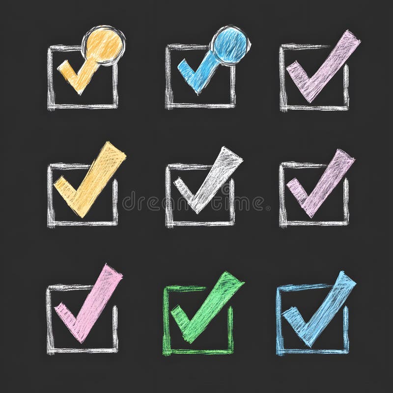 Crayon Checkmark Stock Illustrations – 278 Crayon Checkmark Stock ...