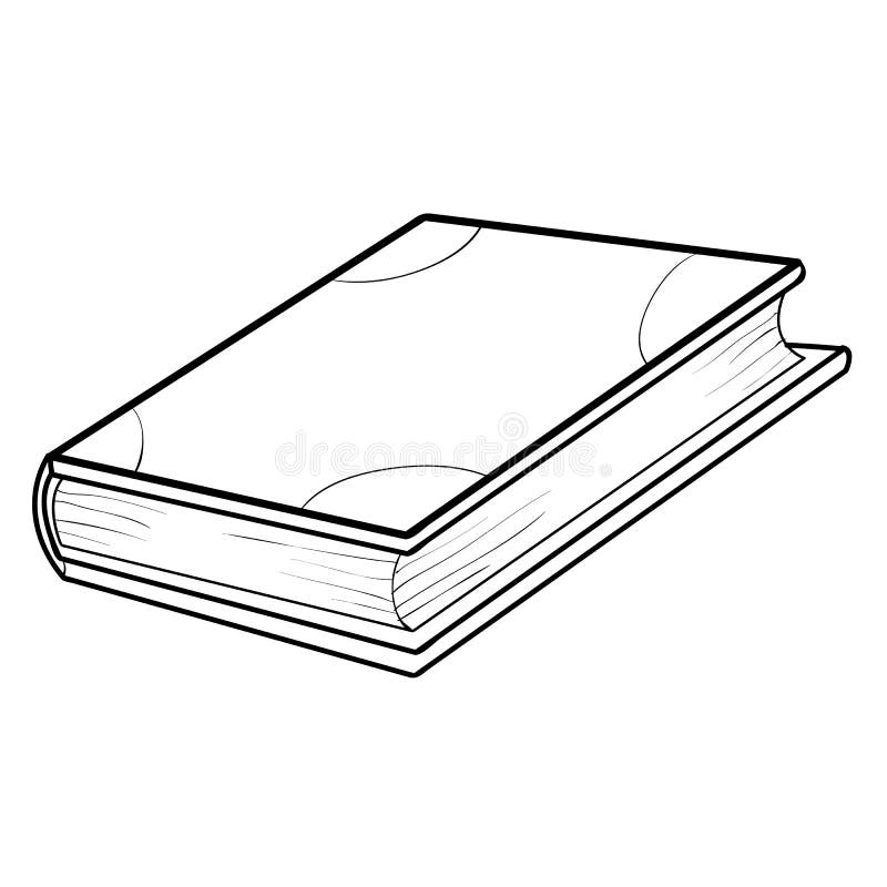 Sketch, Closed Book, Coloring Book Isolated Object on White Background ...