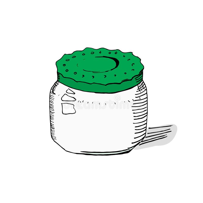 Sketch of Closed Empty Glass Jar Vector Illustration Stock Vector ...