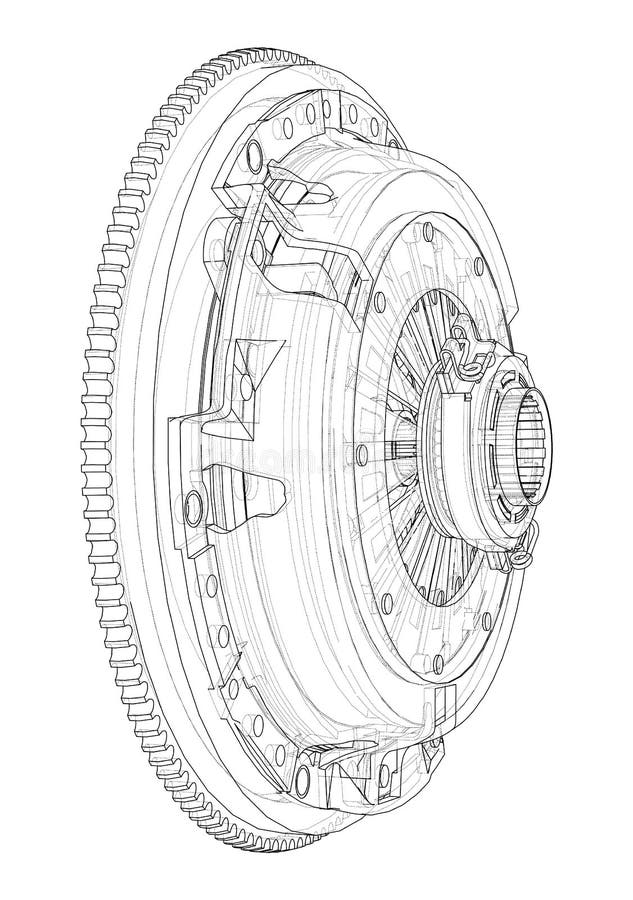 Clutch Drawing Engine Stock Illustrations – 128 Clutch Drawing Engine ...