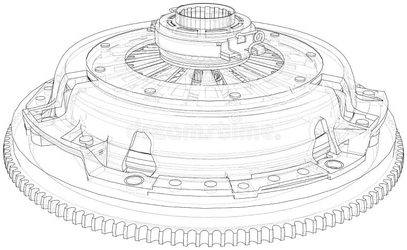 Clutch Drawing Engine Stock Illustrations – 128 Clutch Drawing Engine ...