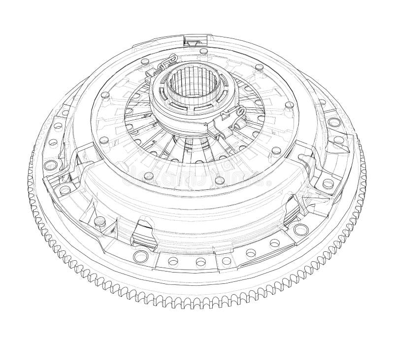Clutch Drawing Engine Stock Illustrations – 128 Clutch Drawing Engine ...