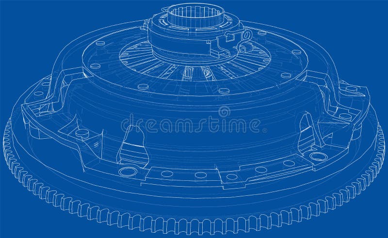 Sketch of Clutch Basket for the Car. Vector Stock Vector - Illustration ...