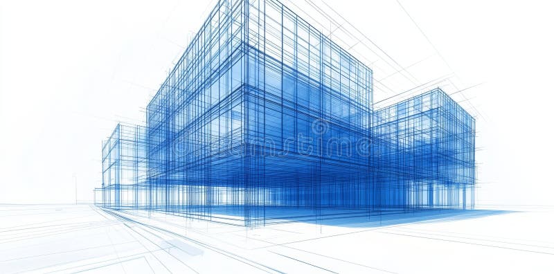 Sketch of a Conceptual Urban Architectural Design, Featuring a High ...