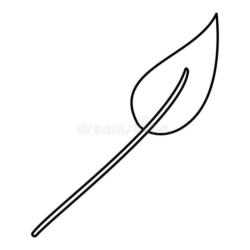 Lanceolate Maple Leaf Flat Icon Stock Vector - Illustration of black ...