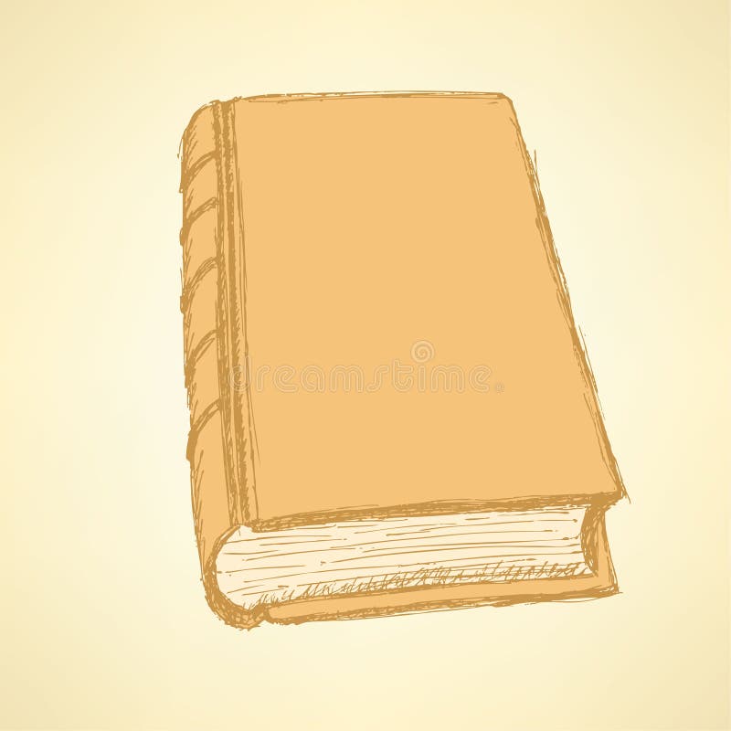 Sketch cute closed book stock illustration. Illustration of diary ...
