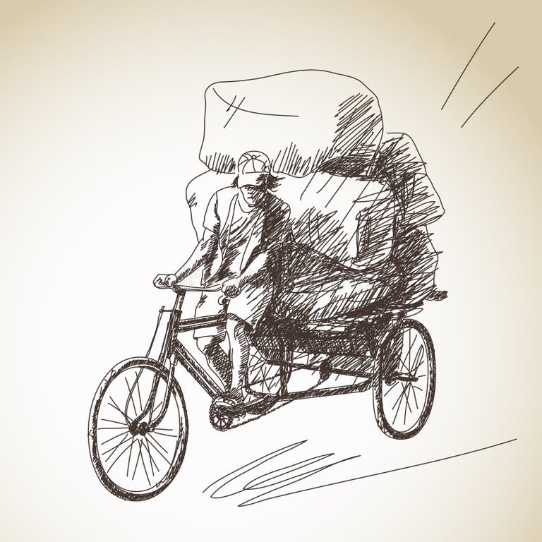 Cycle Rickshaw Stock Illustrations – 509 Cycle Rickshaw Stock ...