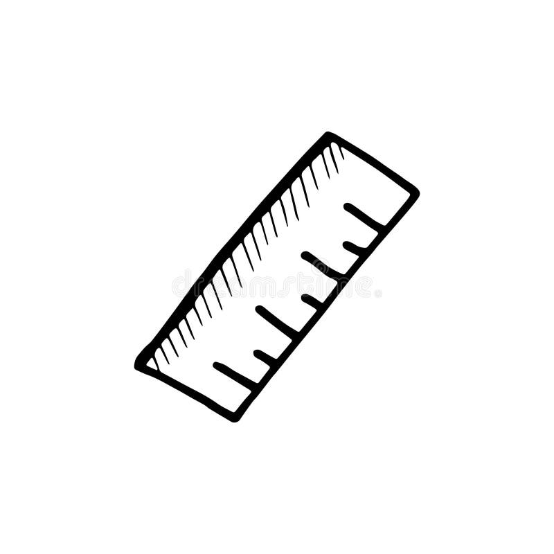 Righello E Linea Di Sketch E Icona Solida. Foglio Di Disegno Tecnico E ...