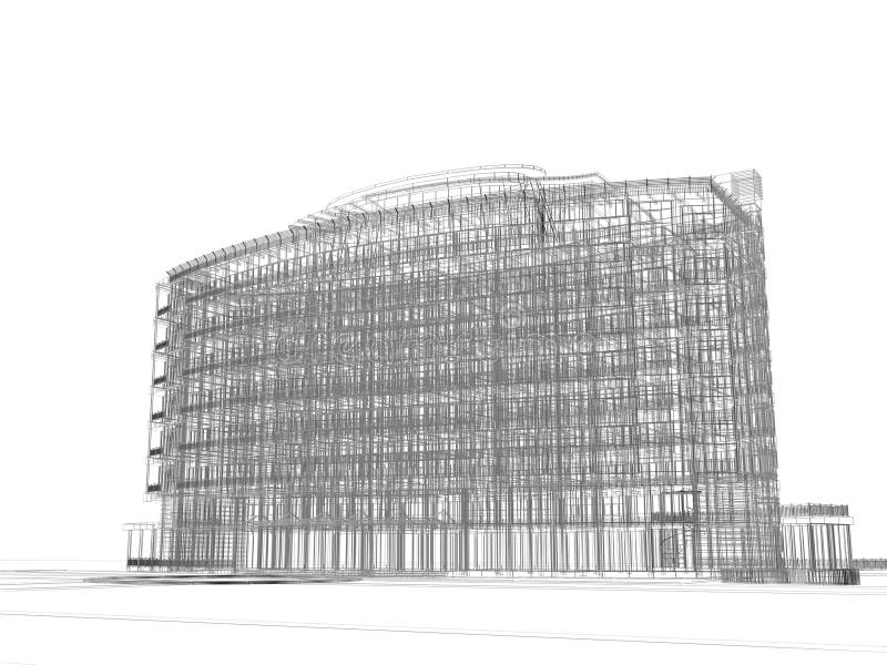 Sketch design of building stock illustration. Illustration of architect ...