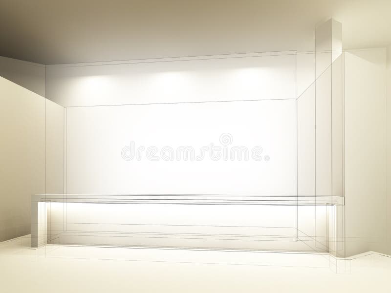 Sketch Design of Counter Bar Stock Illustration - Illustration of ...